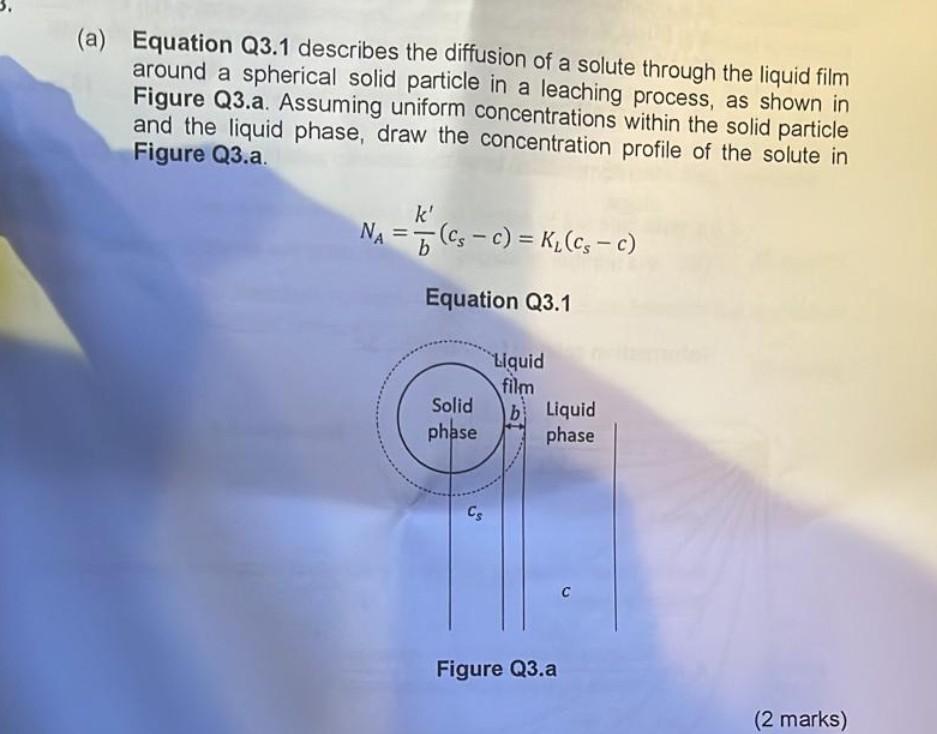 Solved Equation Q3.1 describes the diffusion of a solute | Chegg.com