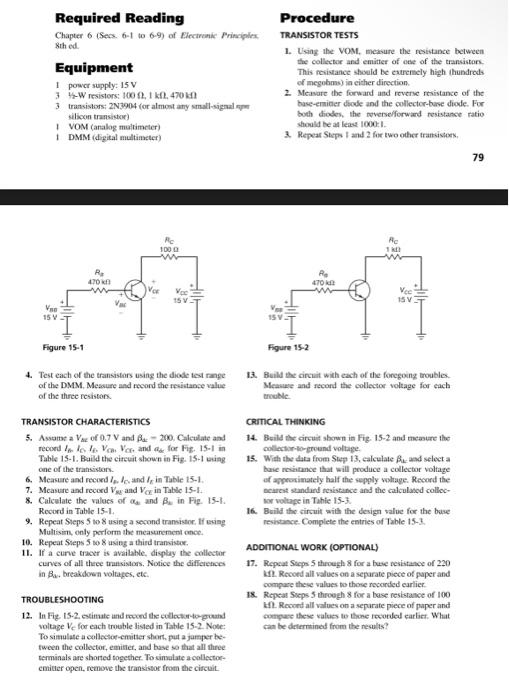 Required Reading Procedure Chapter 6 (Secs. 6-1 to | Chegg.com