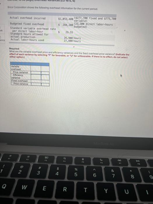 Solved Price Corporation shows the following ovethed | Chegg.com