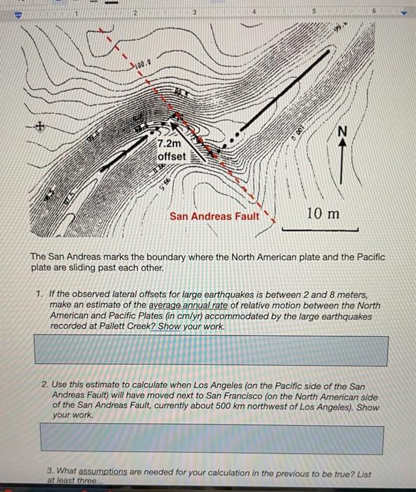 2 3 5 6 99. 1100.0 + Z 7.2m offset BE San Andreas | Chegg.com