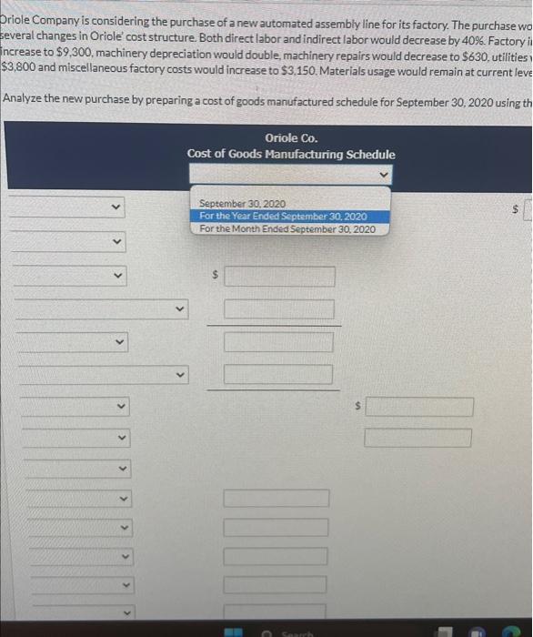 Solved An analysis of the accounts of Oriole Company reveal | Chegg.com