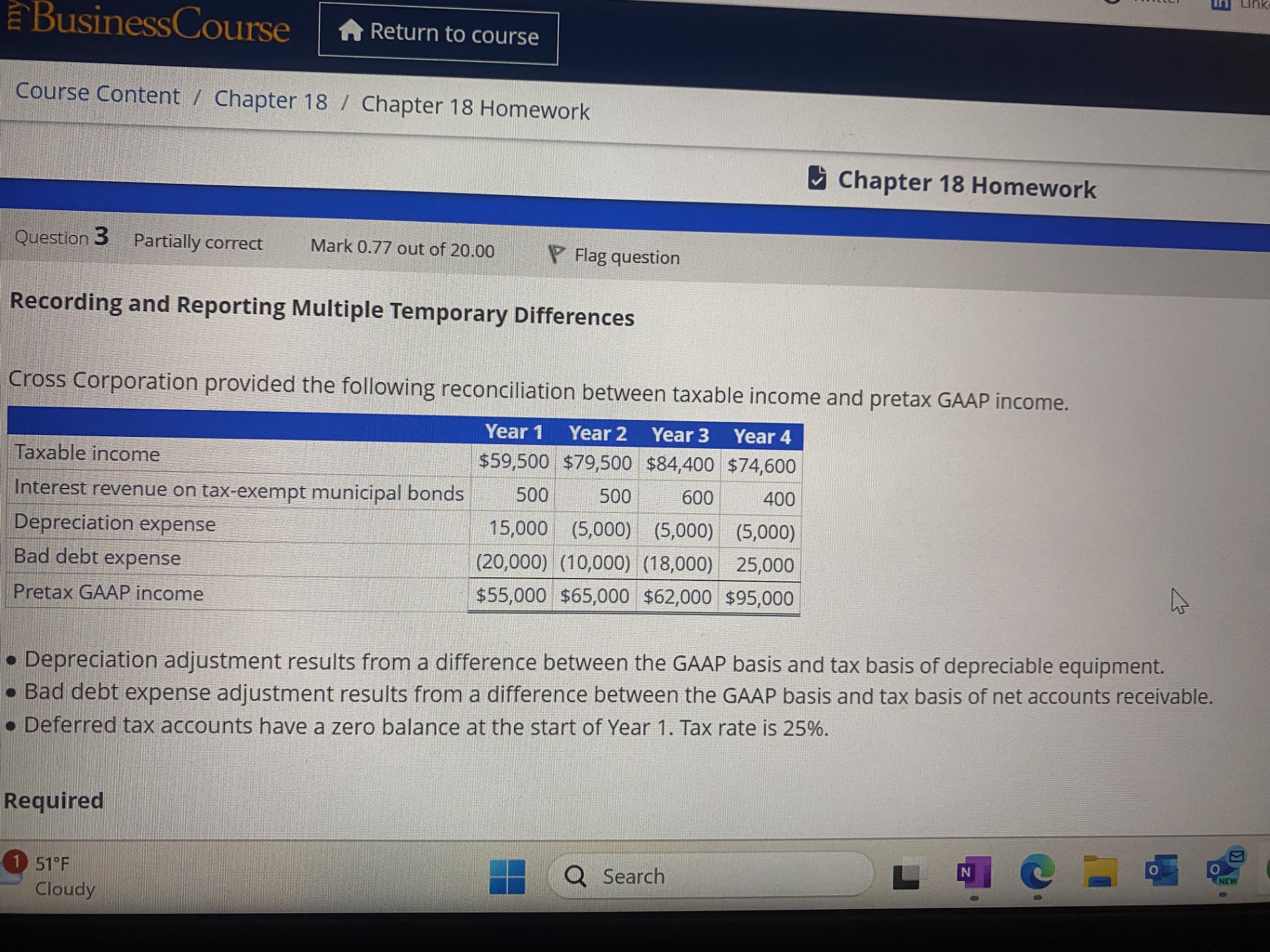 Recording and Reporting Multiple Temporary | Chegg.com