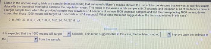 Listed in the accompanying table are sample times | Chegg.com