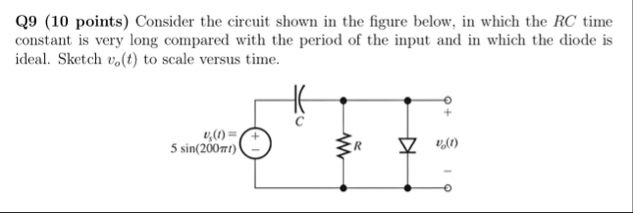 Solved Q9 (10 ﻿points) ﻿Consider the circuit shown in the | Chegg.com