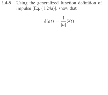 Using the generalized function definition of impulse | Chegg.com