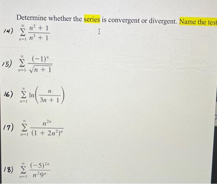 Solved Determine whether the series is convergent or | Chegg.com