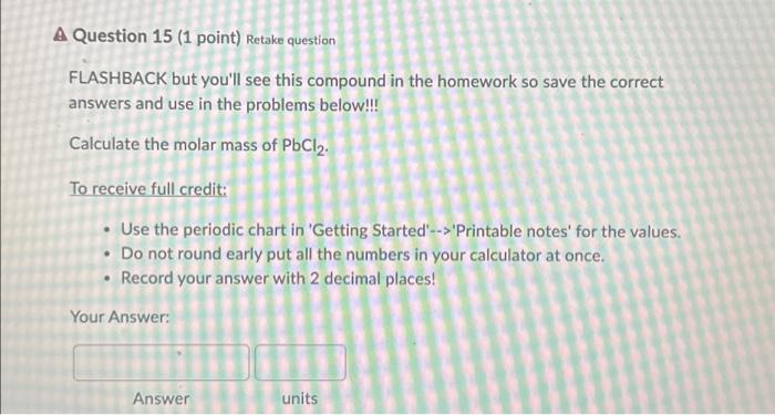 Solved A Question 15 (1 point) Retake question FLASHBACK but | Chegg.com