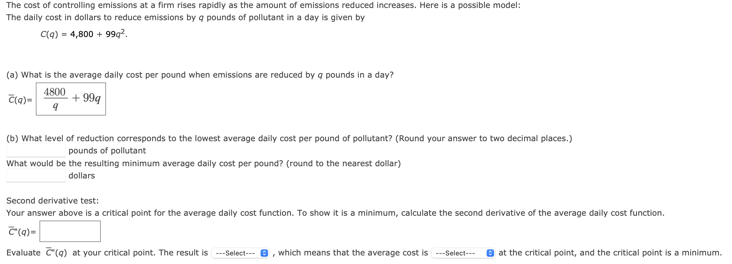Solved The cost of controlling emissions at a firm rises | Chegg.com