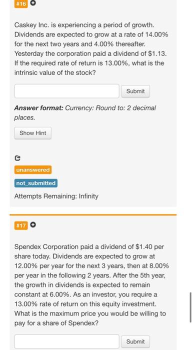 Solved Cackey Ine is experiencing a period of growth. | Chegg.com