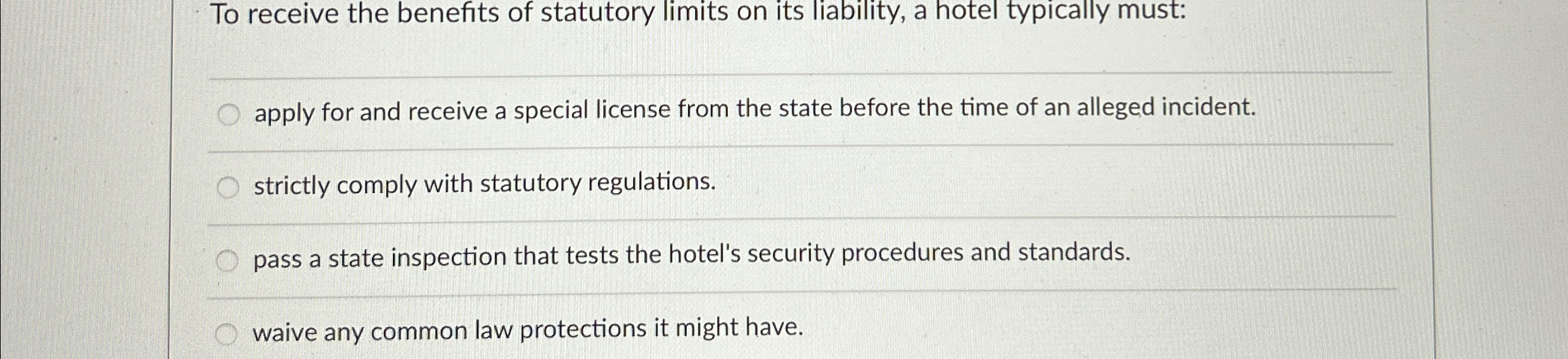 Solved To receive the benefits of statutory limits on its | Chegg.com