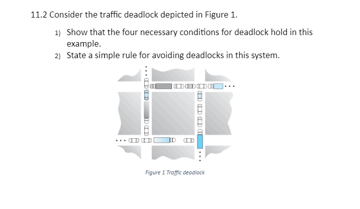 Solved 11.2 ﻿Consider the traffic deadlock depicted in | Chegg.com