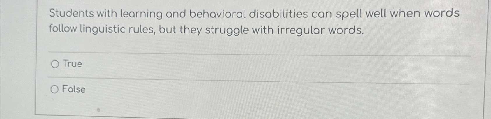 Solved Students with learning and behavioral disabilities | Chegg.com