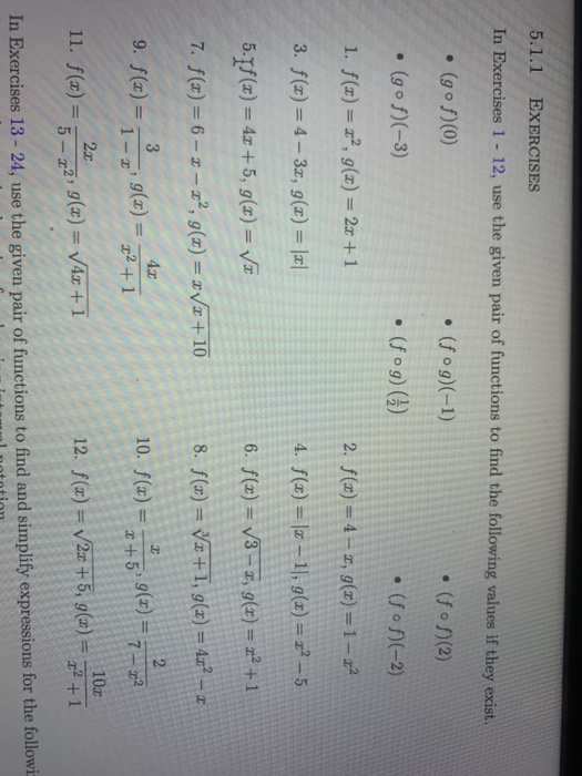 Solved 5.1.1 EXERCISES In Exercises 1 - 12, use the given | Chegg.com