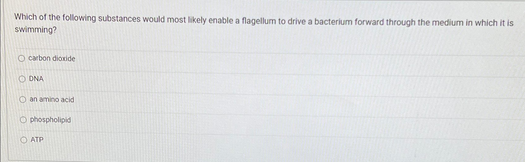 Solved Which of the following substances would most likely | Chegg.com