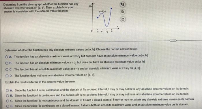 Solved Determine from the given graph whether the function | Chegg.com
