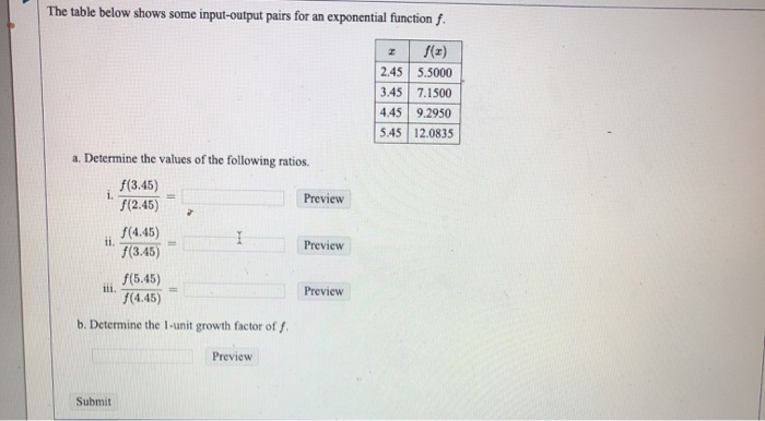 Solved The table below shows some input-output pairs for an | Chegg.com