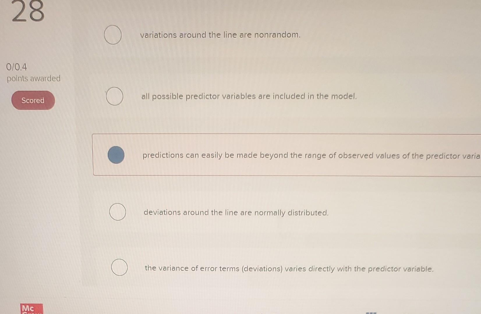 Solved Use of simple linear regression analysis assumes | Chegg.com