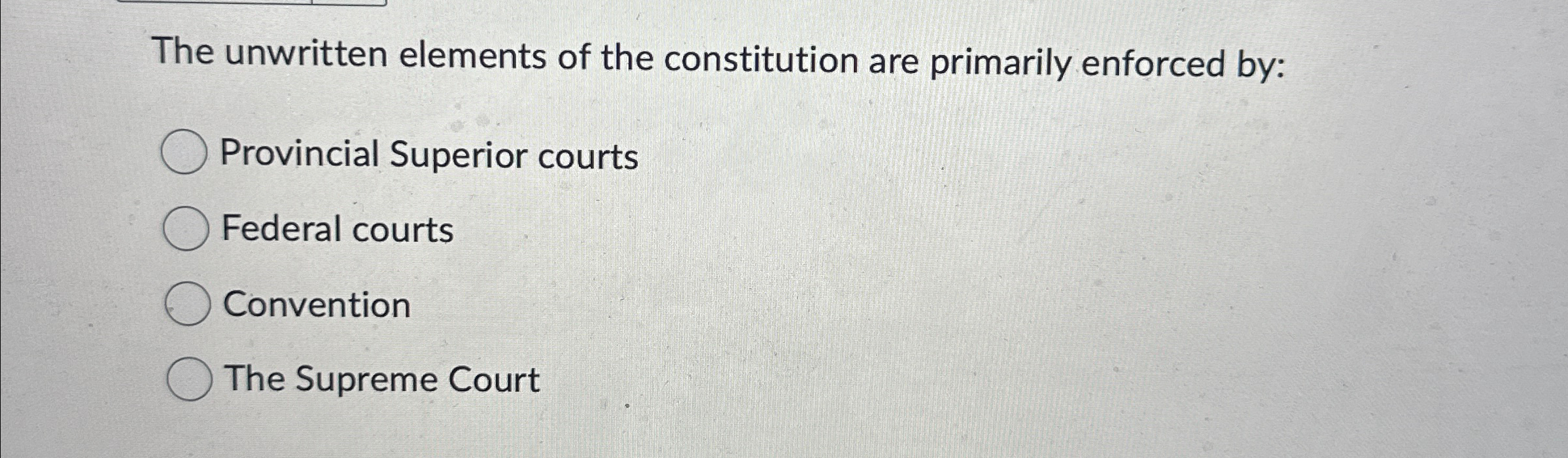 Solved The unwritten elements of the constitution are | Chegg.com