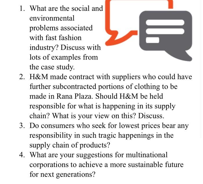 Solved 1. What are the social and environmental problems | Chegg.com