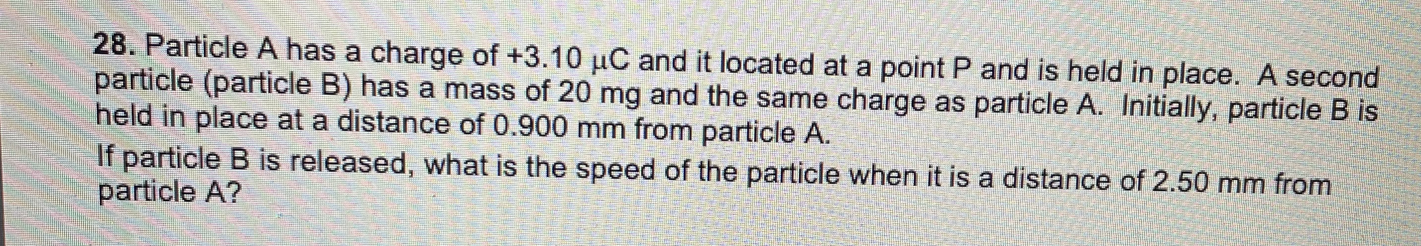 Solved Particle A has a charge of +3.10μC ﻿and it located at | Chegg.com