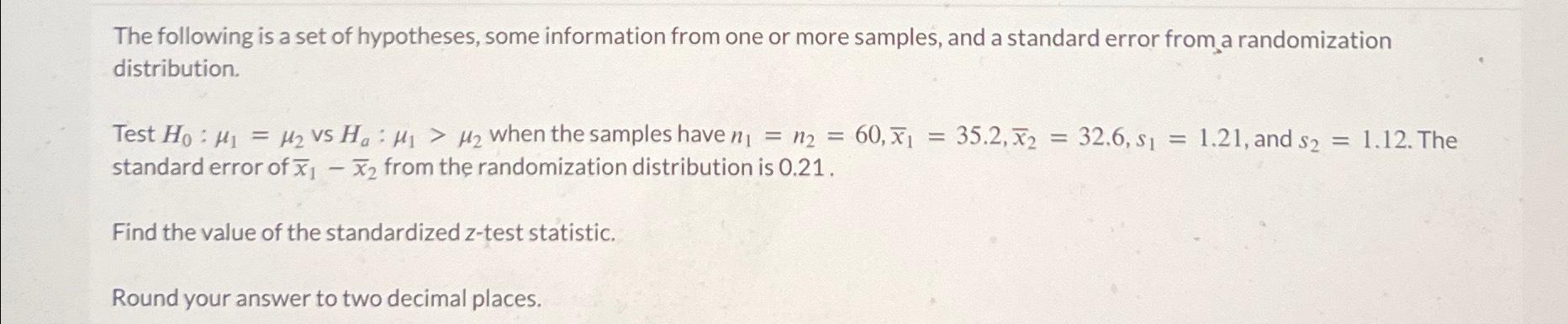 Solved The following is a set of hypotheses, some | Chegg.com