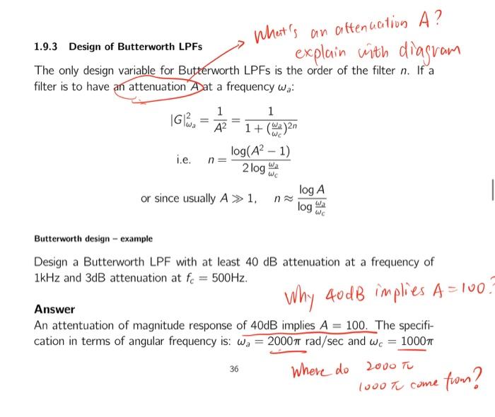 Solved 1.9.2 Transfer function of Butterworth low-pass | Chegg.com