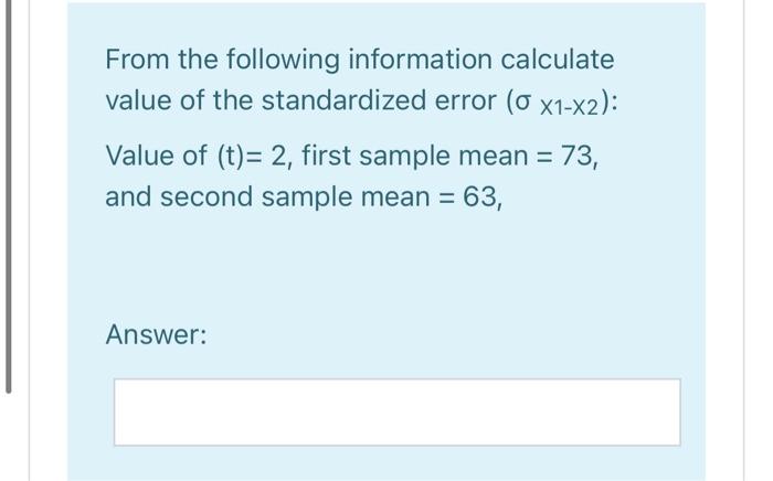 Solved From the following information calculate value of the | Chegg.com