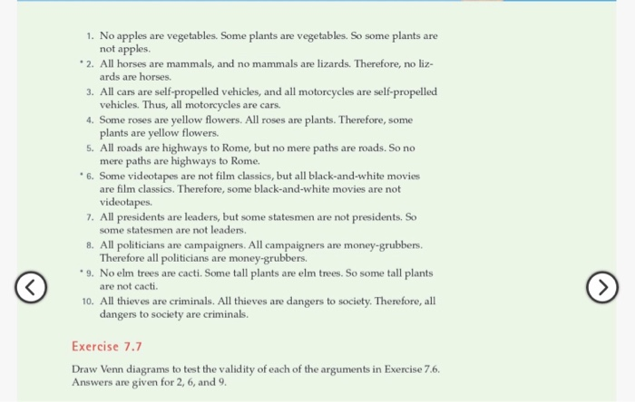 Solved Exercise 7.6 For each of the following arguments, | Chegg.com