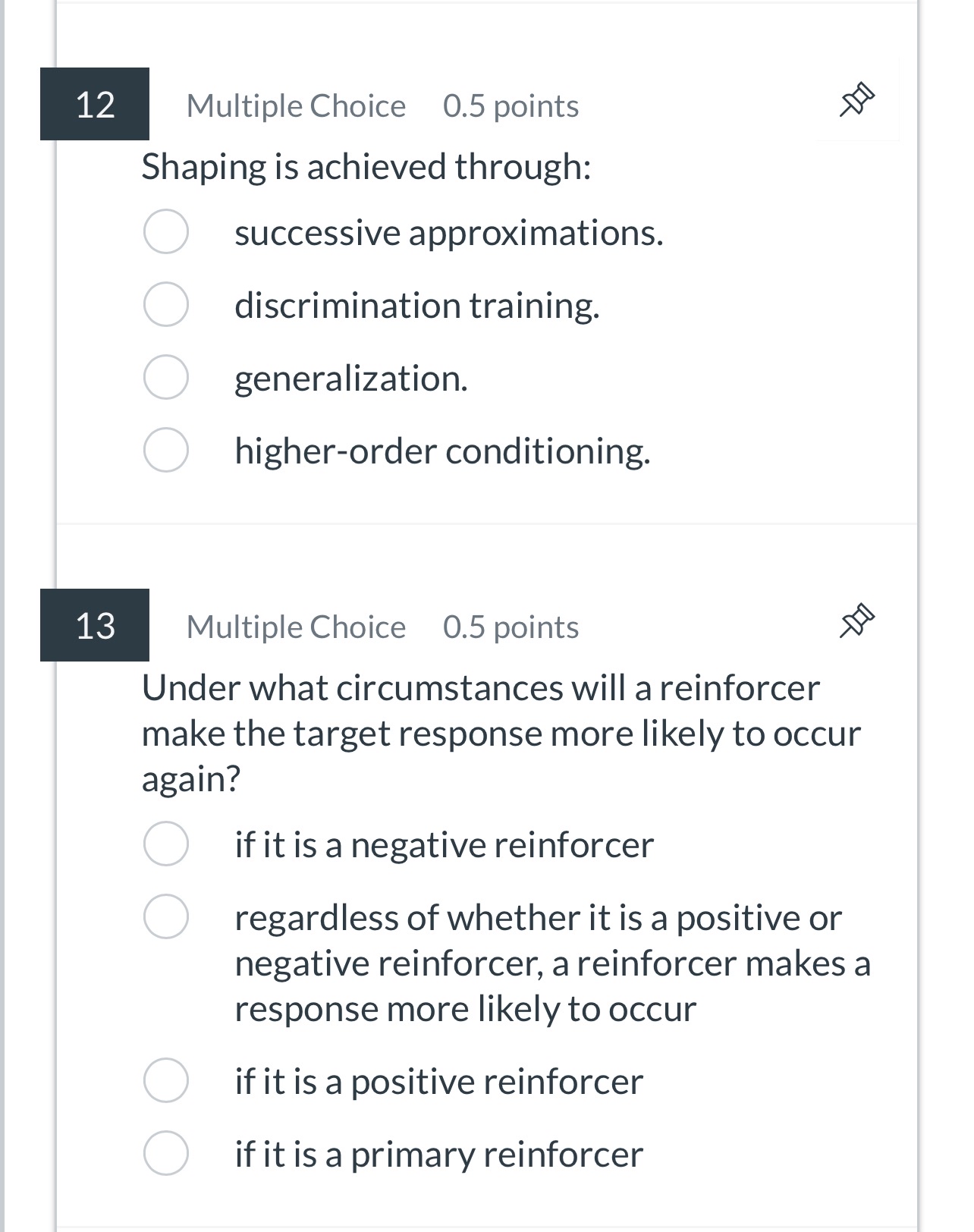 High Quality SOLUTION 12Multiple Choice0.5 ﻿pointsShaping is achieved | Chegg.com