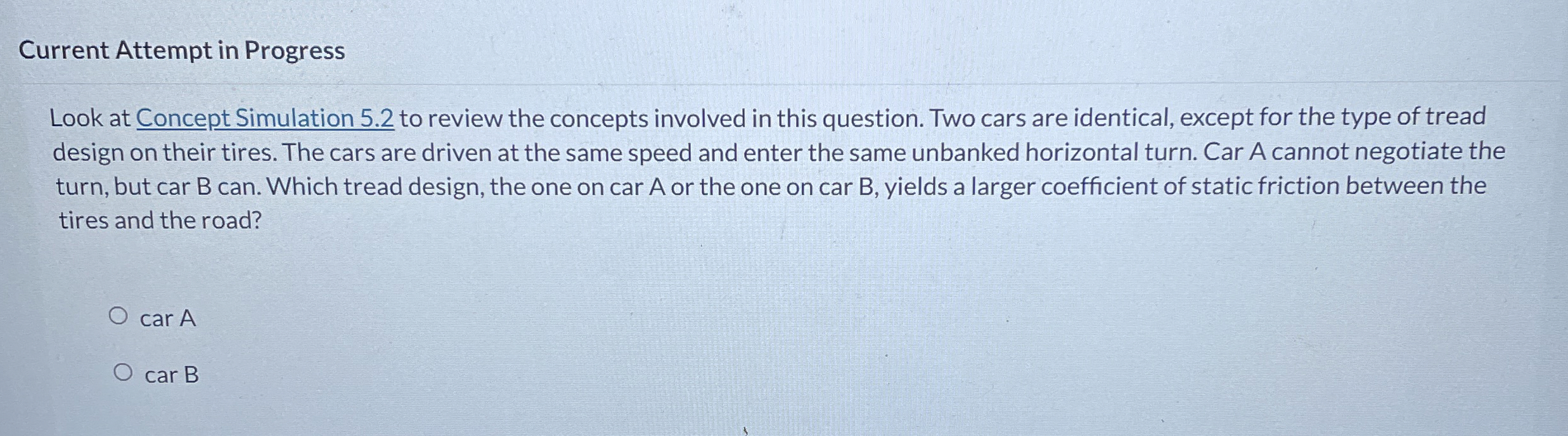 Solved Current Attempt in ProgressLook at Concept Simulation | Chegg.com