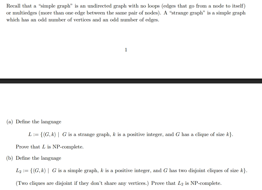 Solved Recall that a "simple graph" is an undirected graph | Chegg.com