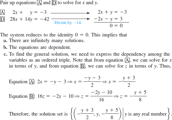 Solved: For Exercise, solve the system. If a system has one uni ...