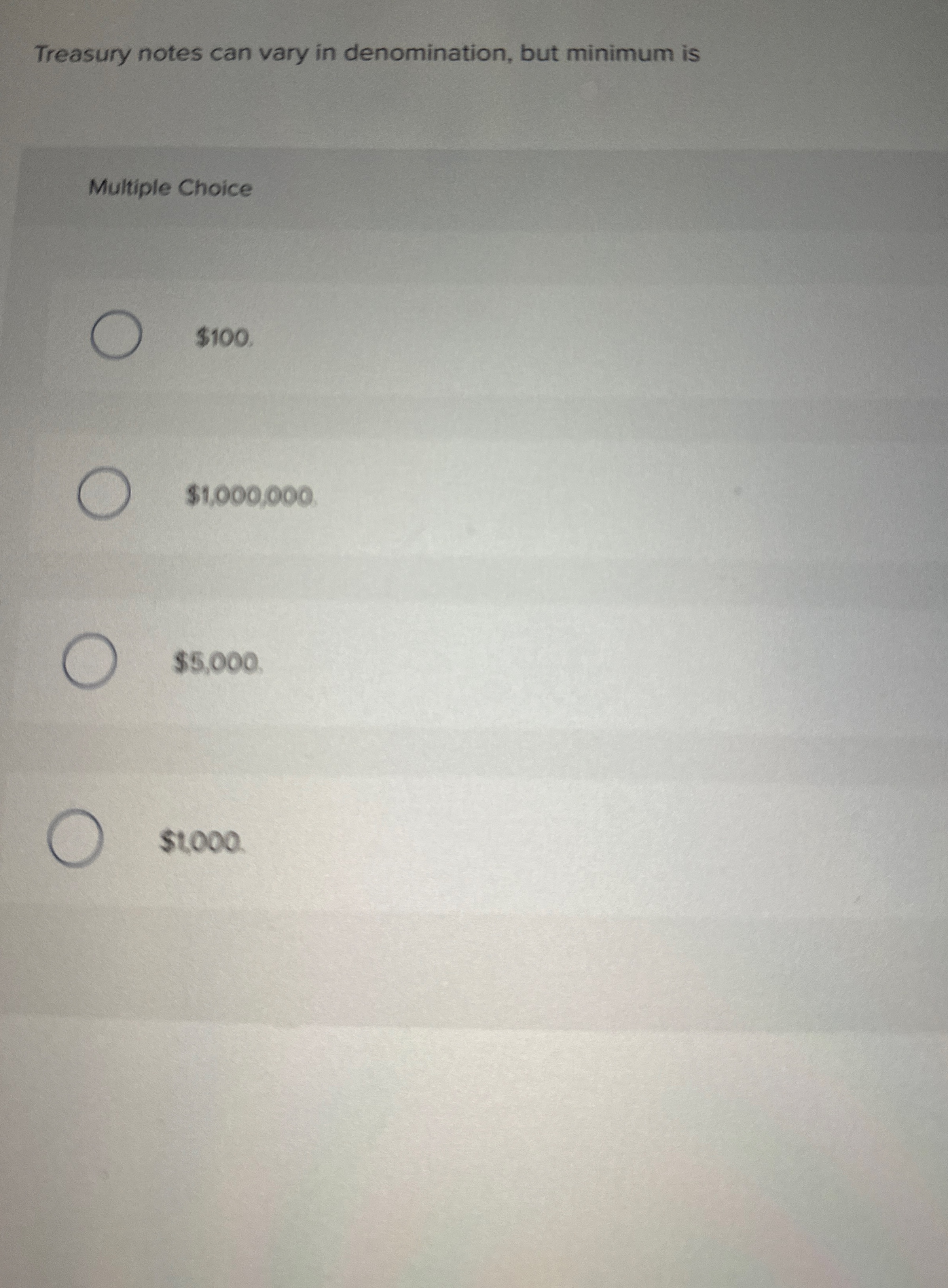 Solved Treasury notes can vary in denomination, but minimum | Chegg.com