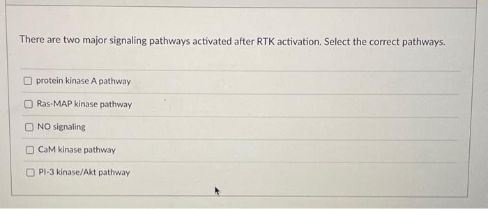 Solved There are two major signaling pathways activated | Chegg.com
