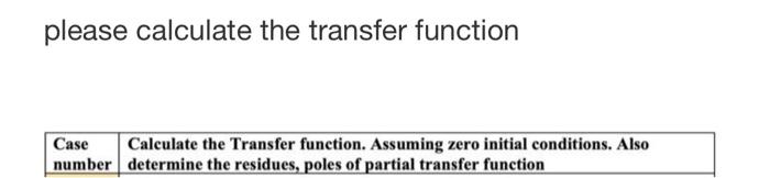 Solved please calculate the transfer function | Chegg.com