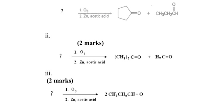 Solved Propose structures for alkenes (reactant) that yield | Chegg.com