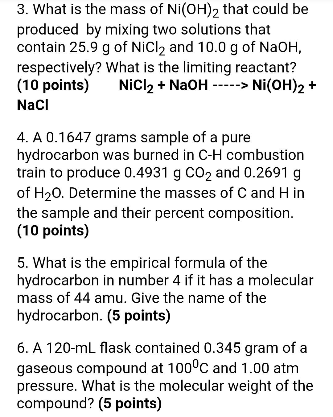 Solved ANSWER THE FOLLOWING PROBLEMS INDIVIDUALLY. UPLOAD | Chegg.com