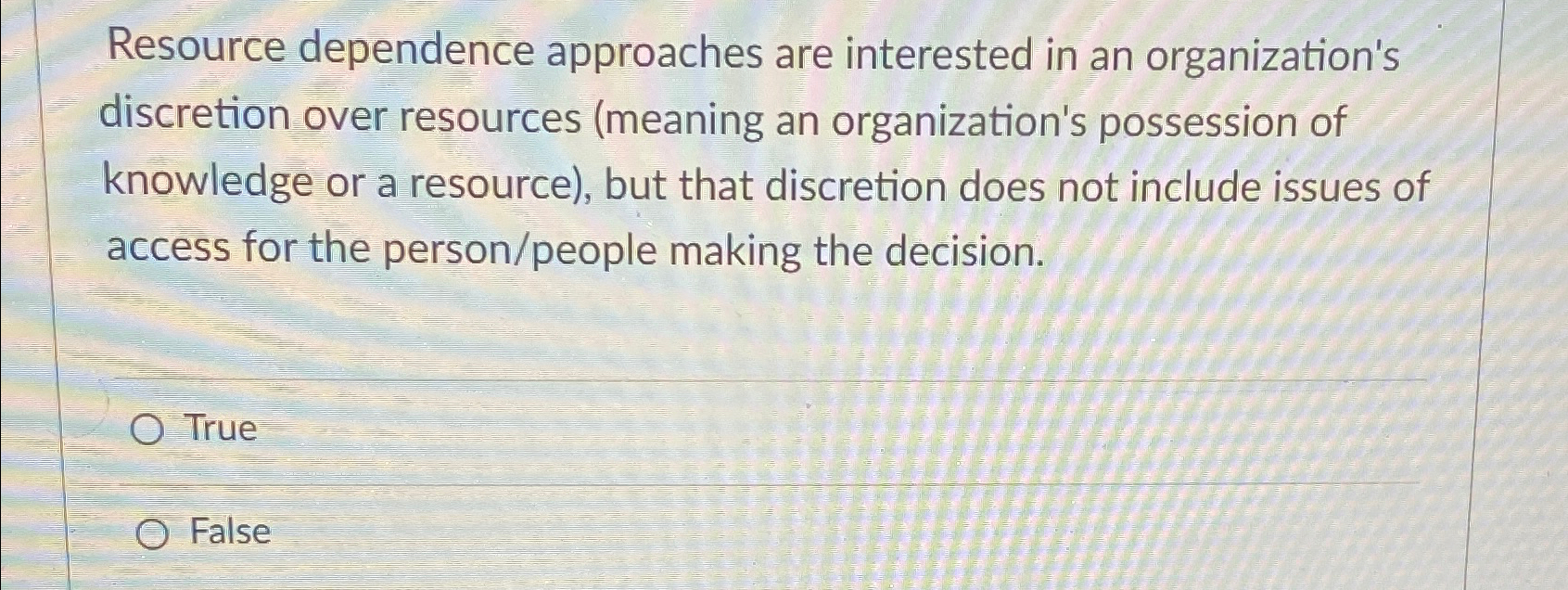 Solved Resource dependence approaches are interested in an | Chegg.com