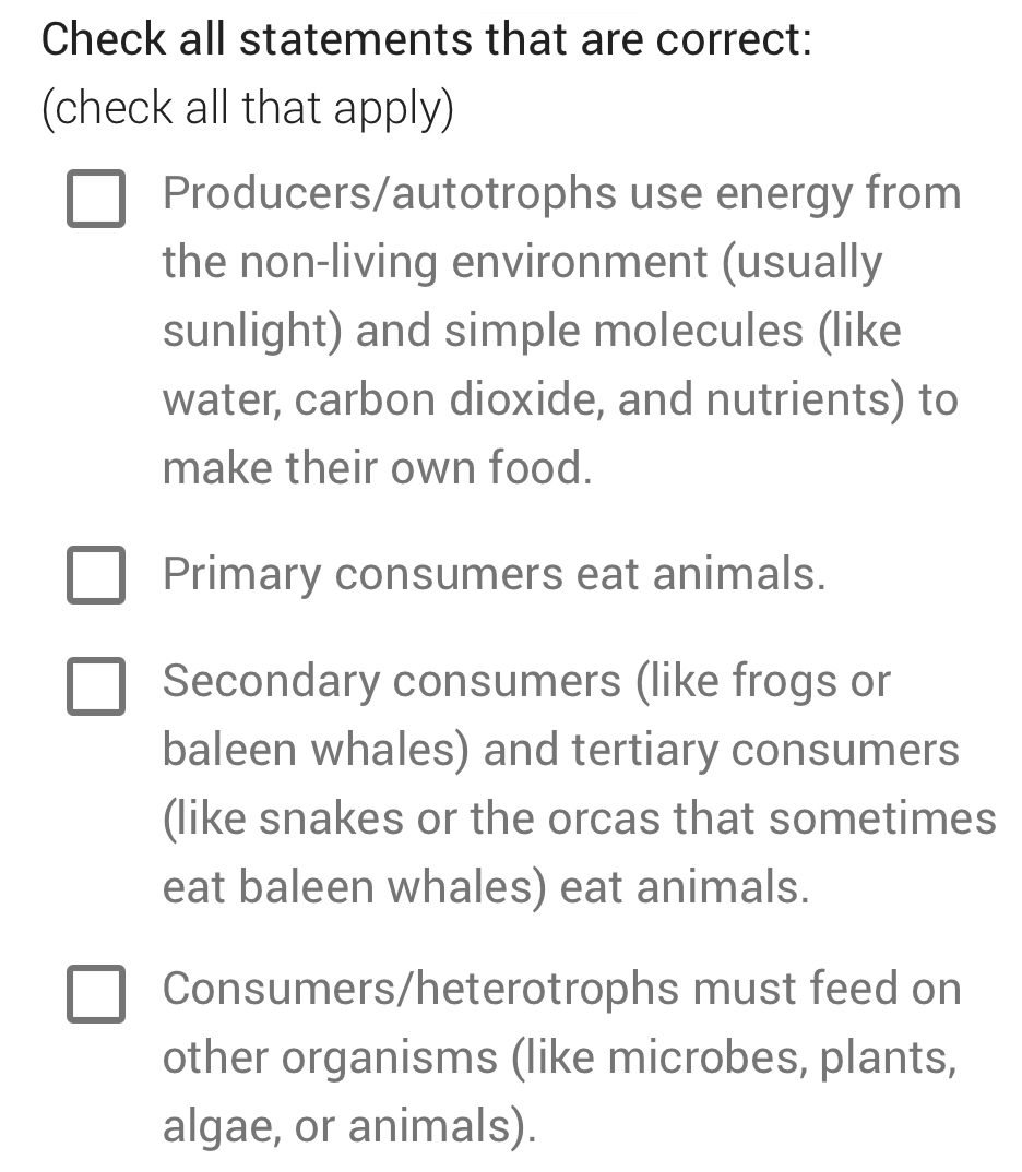 Solved Check all statements that are correct:(check all that | Chegg.com