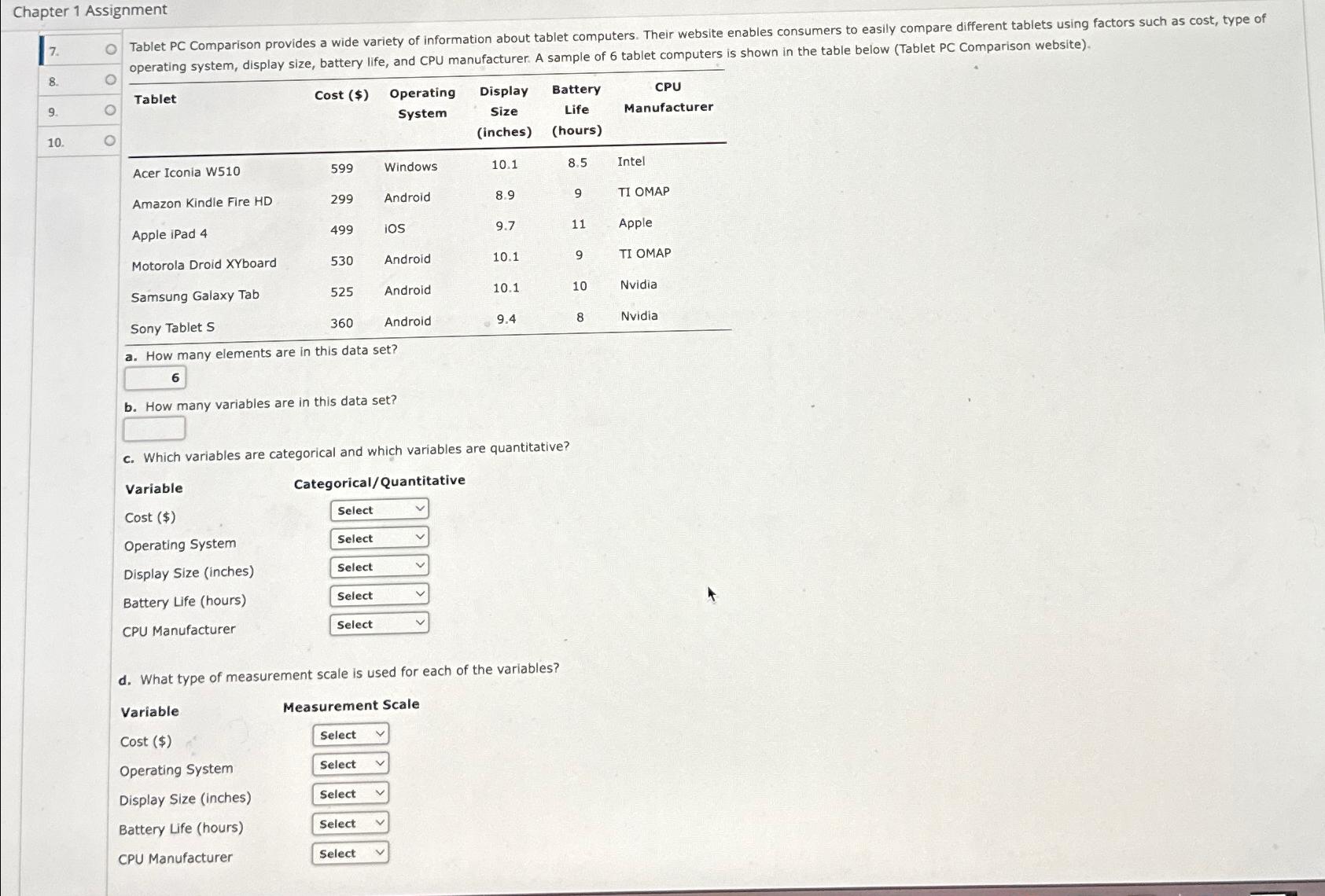 Solved Chapter 1 ﻿Assignment7.8.9.10. ﻿operating system, | Chegg.com
