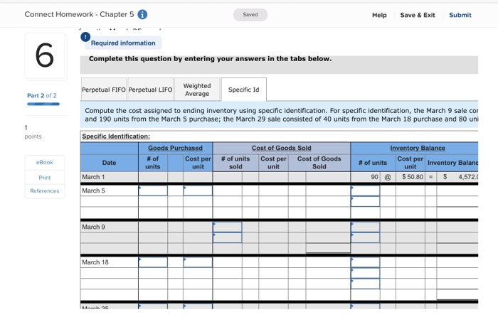 Solved Connect Homework - Chapter 5 0 Saved Help Save & Exit | Chegg.com Solved Connect Homework - Chapter 5 0 Saved Help Save & Exit | Chegg.com