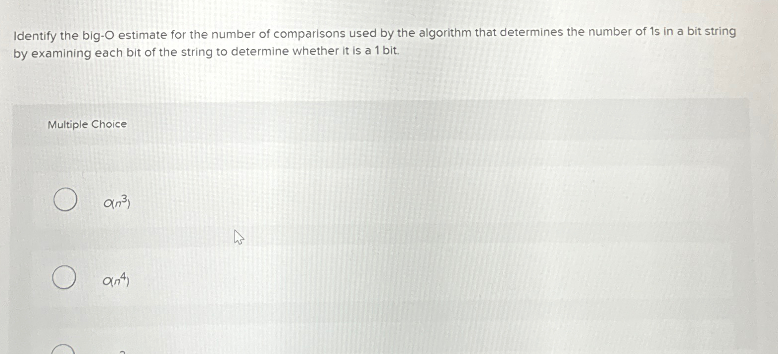 Solved Identify the big-O estimate for the number of | Chegg.com