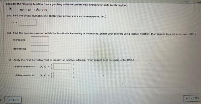 Solved Consider the following function. Use a graphing | Chegg.com