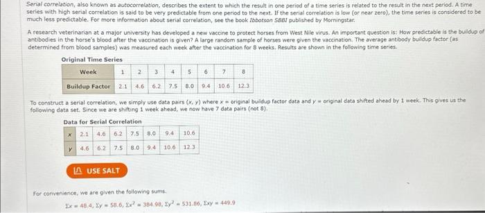 Solved Senal correlation, also known as autocorrelation, | Chegg.com