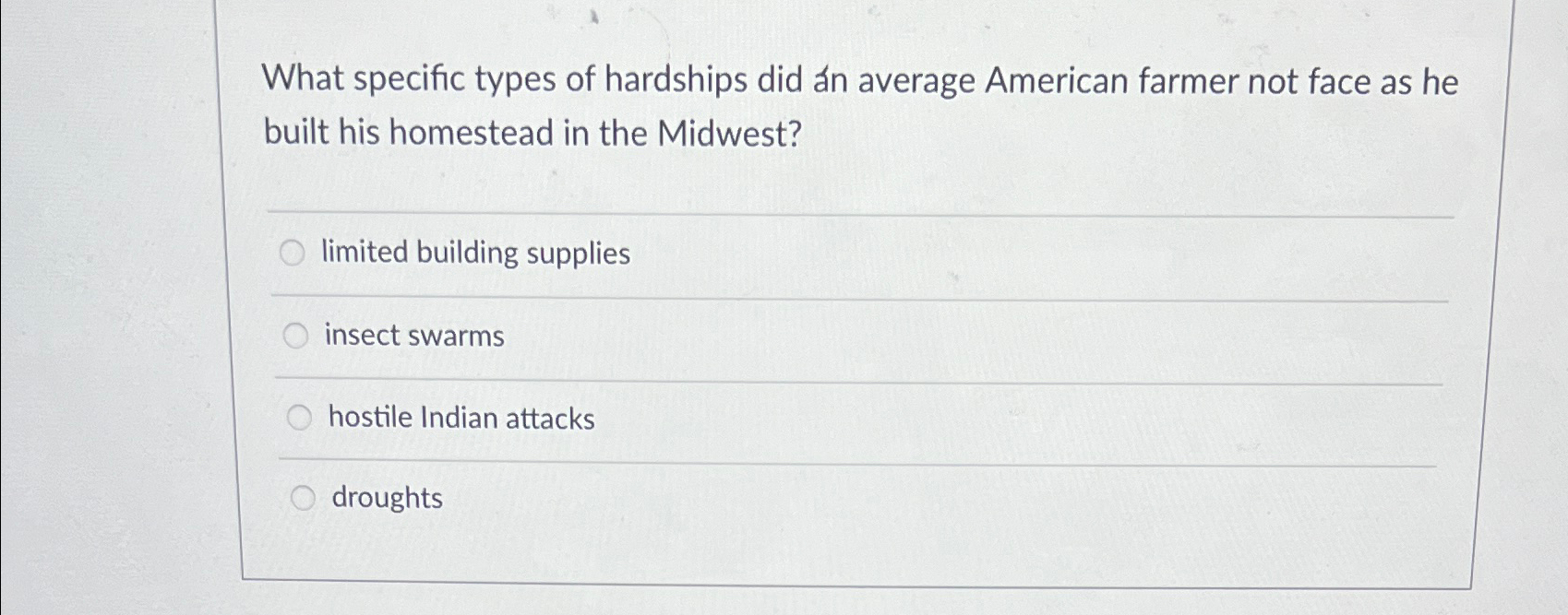 Solved What specific types of hardships did an average | Chegg.com
