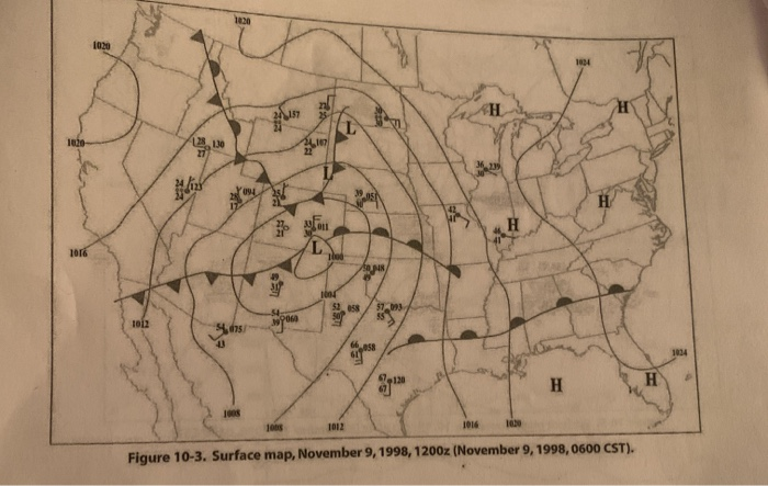 Solved Use the packet of surface analysis maps and | Chegg.com