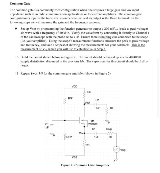 Common Gate The common gate is a commonly used | Chegg.com