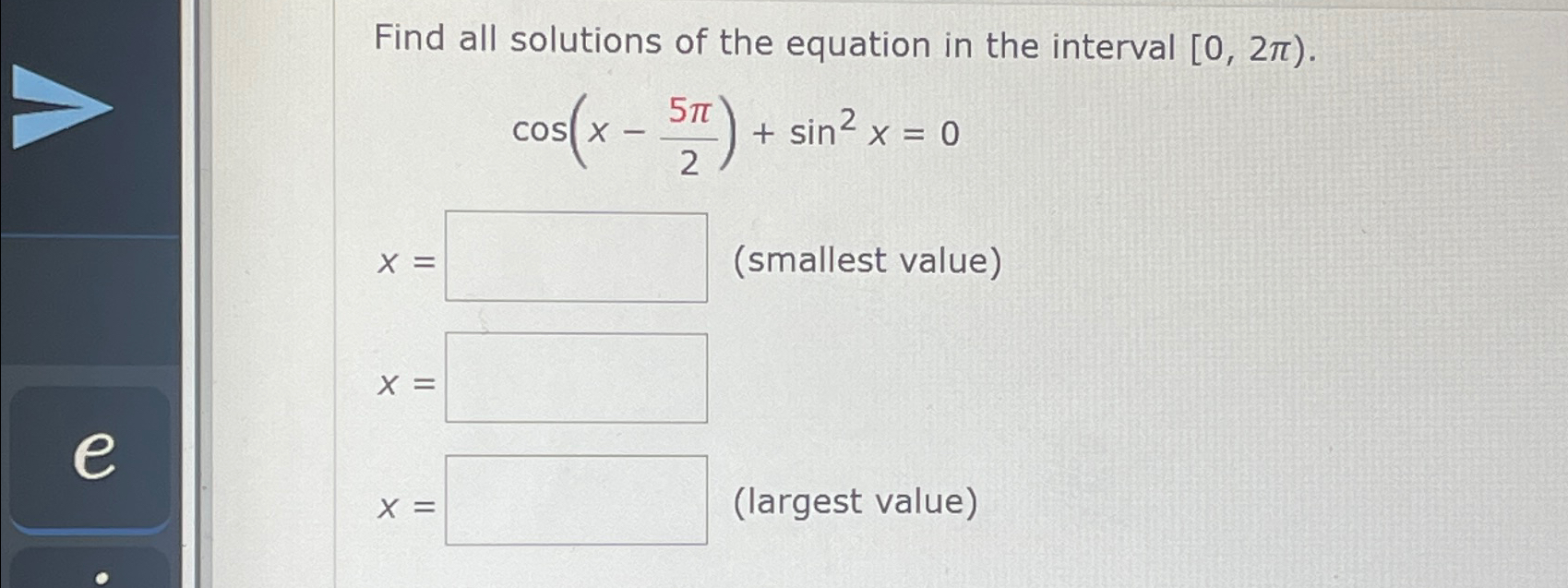 Solved Find all solutions of the equation in the interval | Chegg.com