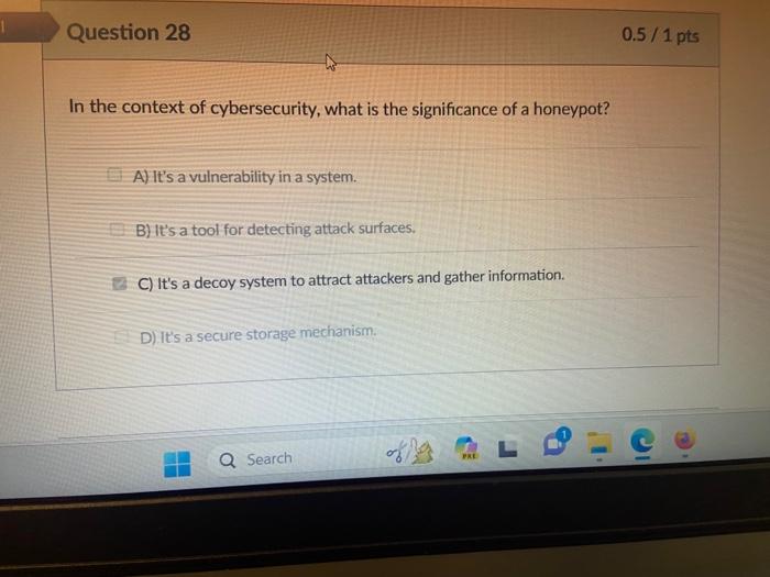 Solved In the context of cybersecurity, what is the | Chegg.com