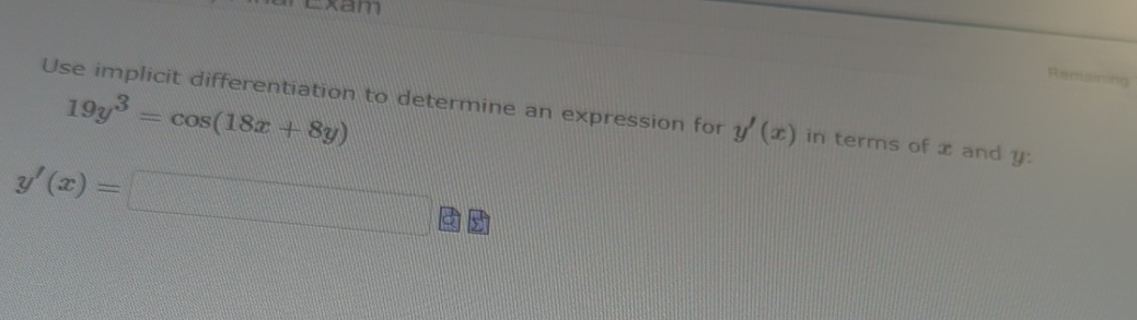 Solved Use implicit differentiation to determine an | Chegg.com